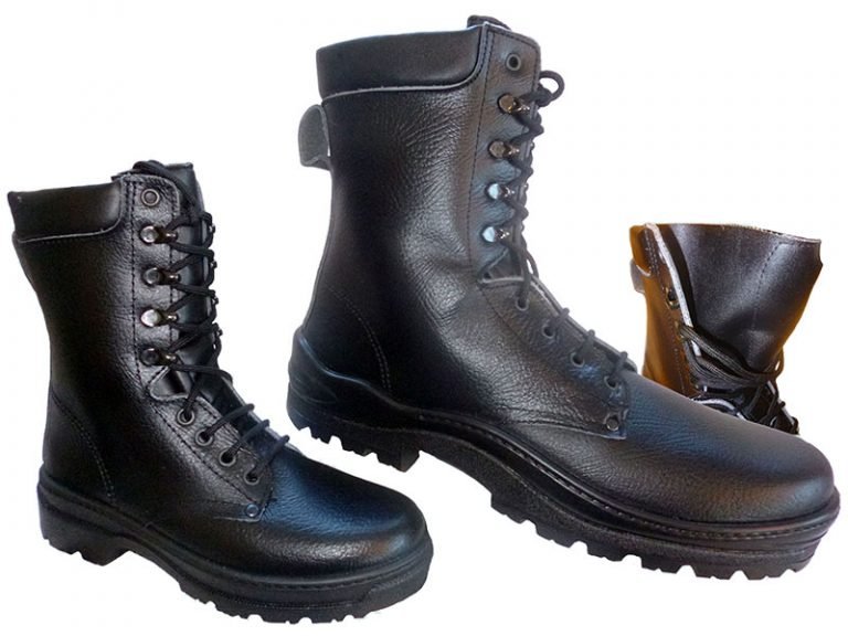 Botas Militar piel con lengüeta en piel y plantilla antimicrobios 35/40 ...